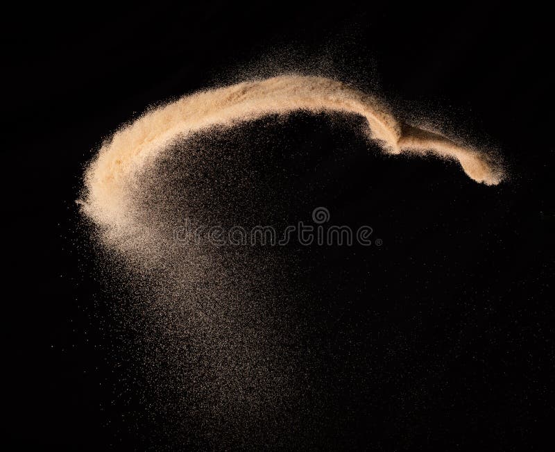 Small Size Fine Sand Flying Explosion, Golden Grain Wave Explode ...
