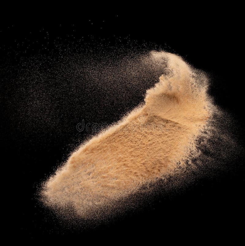 Small Size Fine Sand Flying Explosion, Golden Grain Wave Explode ...