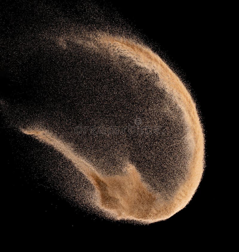 Small Size Fine Sand Flying Explosion, Golden Grain Wave Explode ...