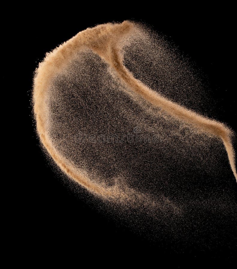 Small Size Fine Sand Flying Explosion, Golden Grain Wave Explode ...