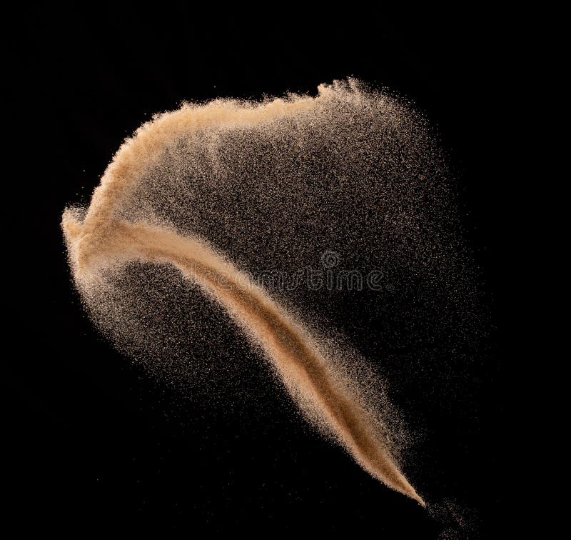 Small Size Fine Sand Flying Explosion, Golden Grain Wave Explode ...