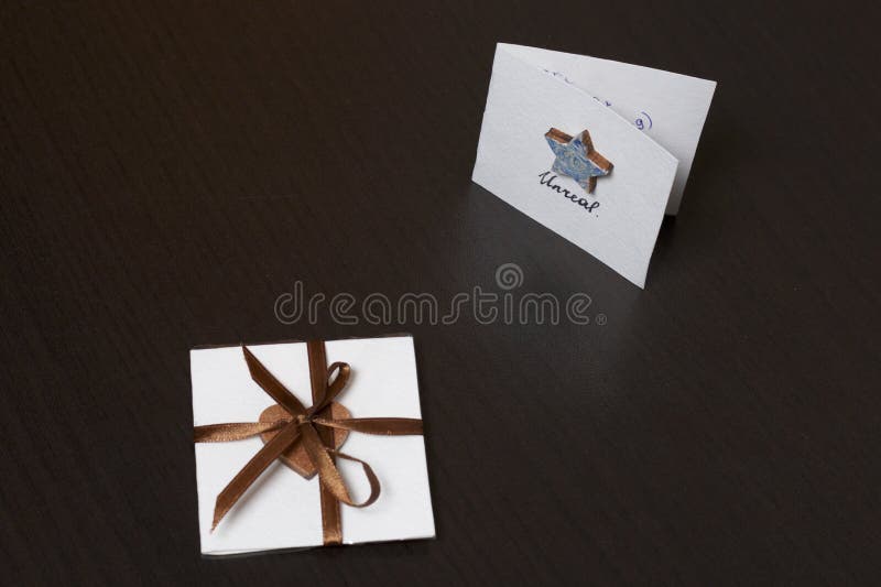Small Size Greeting Cards. on a Dark Background Stock Photo - Image of ...