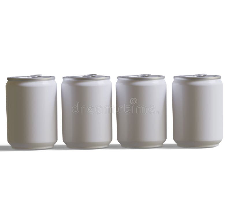 Small Size or Mini Size Soda Can with a White Color and Texture ...
