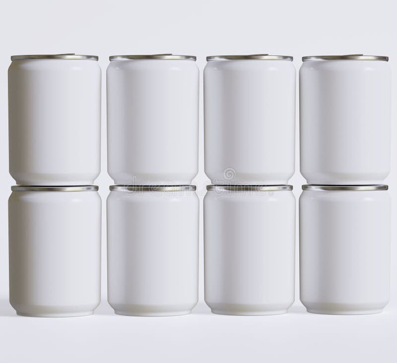 Small Size or Mini Size Soda Can with a White Color and Texture ...