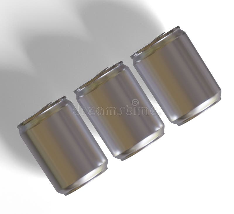 Small Size or Mini Size Soda Can with a Metalic Texture Realistic ...
