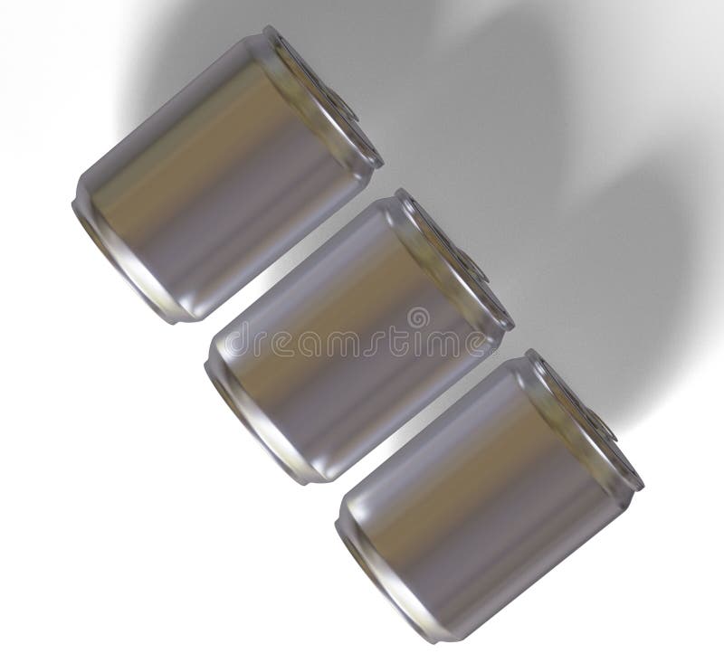 Small Size or Mini Size Soda Can with a Metalic Texture Realistic ...