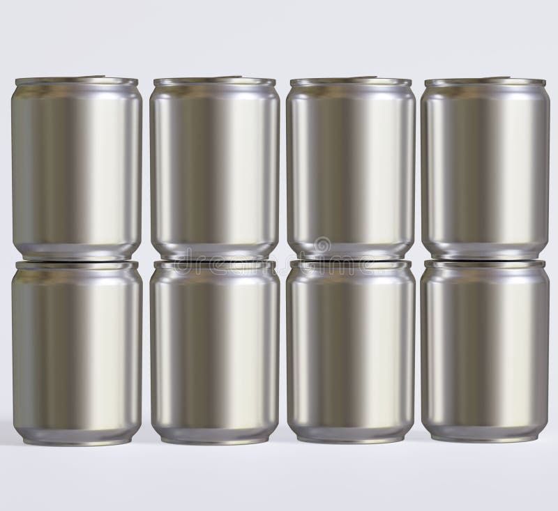 Small Size or Mini Size Soda Can with a Metalic Texture Realistic ...