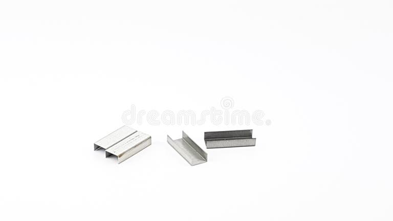 Small Size of Row of Silver Metal Staples Stock Photo - Image of ...