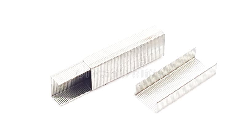 Small Size of Row of Silver Metal Staples Stock Image - Image of stack ...