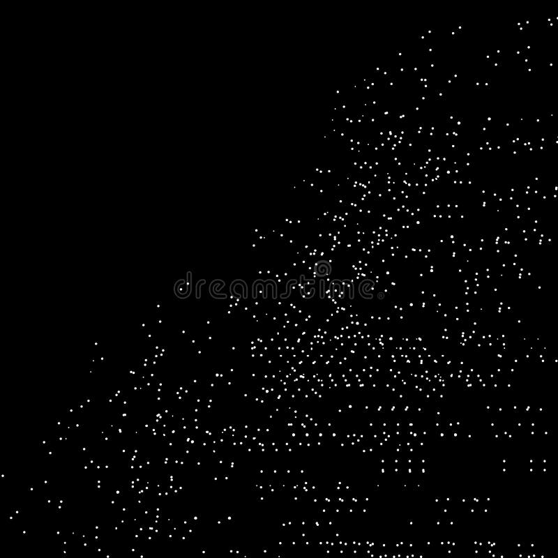 Small Size White Particle Dots on Black Surface Stock Illustration ...