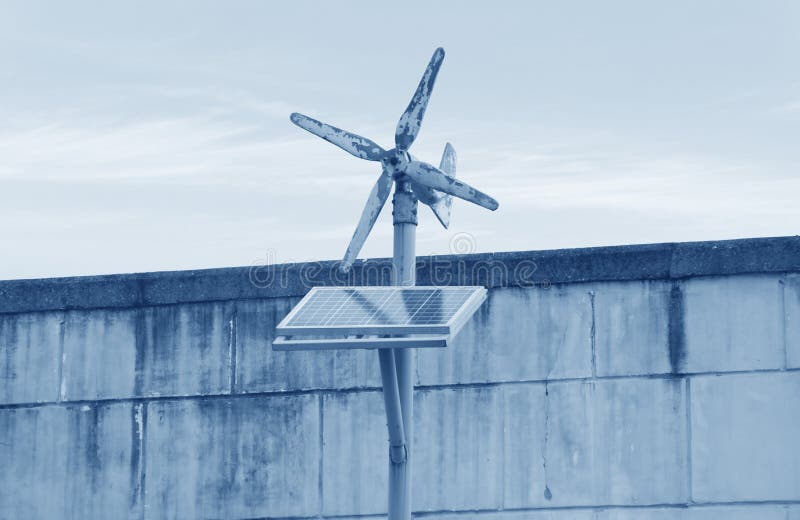 Small Size Wind and Solar Generator Stock Photo - Image of clean ...