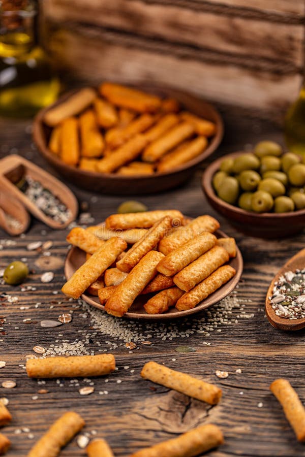 Small sized breadsticks stock image. Image of salty - 173437955
