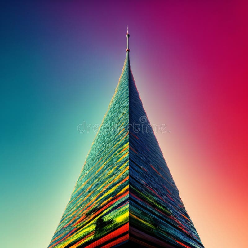 Small Skyscraper on Top of Another Skyscraper Touching the Sky Stock ...