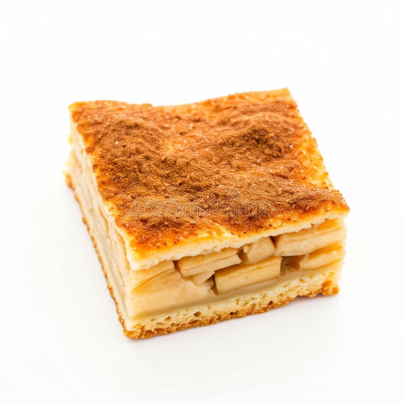 An Apple Pie Square Isolated on a White Background Stock Illustration ...