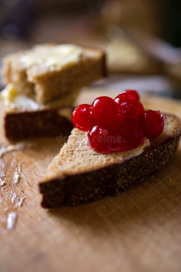 Small Sliced Piece of Wheat Bread with Cranberries Stock Image - Image ...