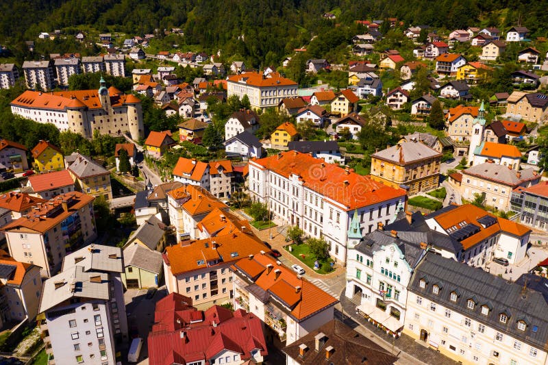 Small Slovenian Town Idrija Editorial Image - Image of tourism ...