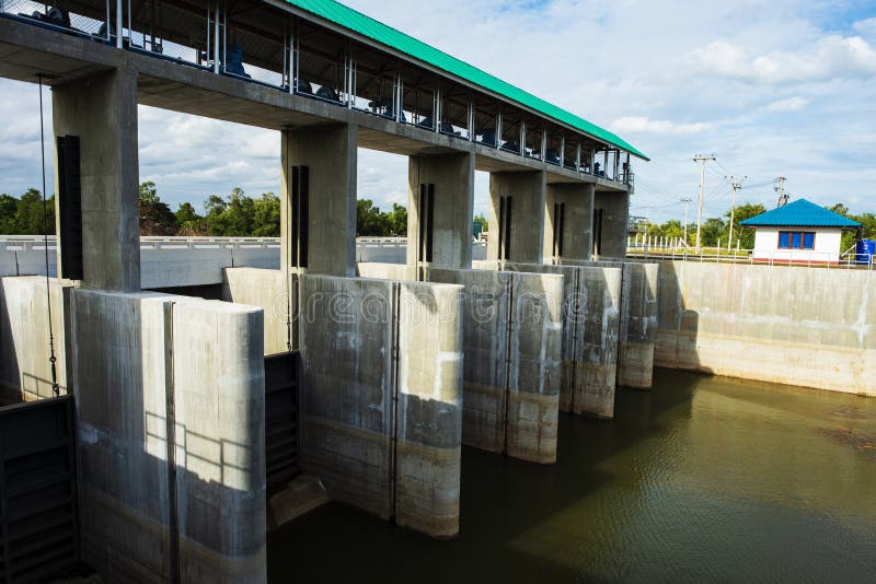 Small Sluice, Water Barrier Gate Stock Image - Image of concrete ...