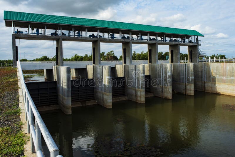 Small Sluice, Water Barrier Gate Stock Photo - Image of outfall ...