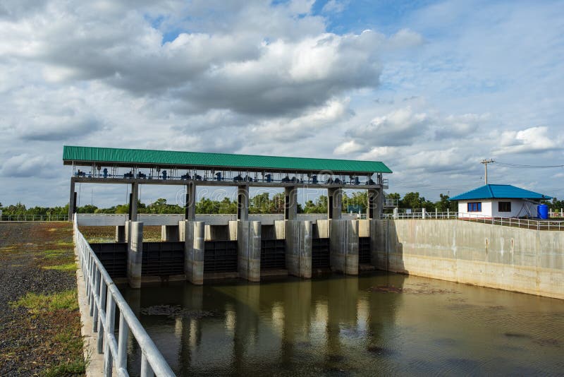 Small Sluice, Water Barrier Gate Stock Photo - Image of construction ...