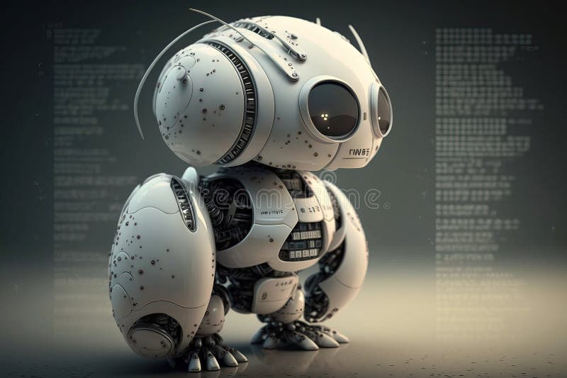 Small Smart Robot Assistant with Programming Code, Artificial ...