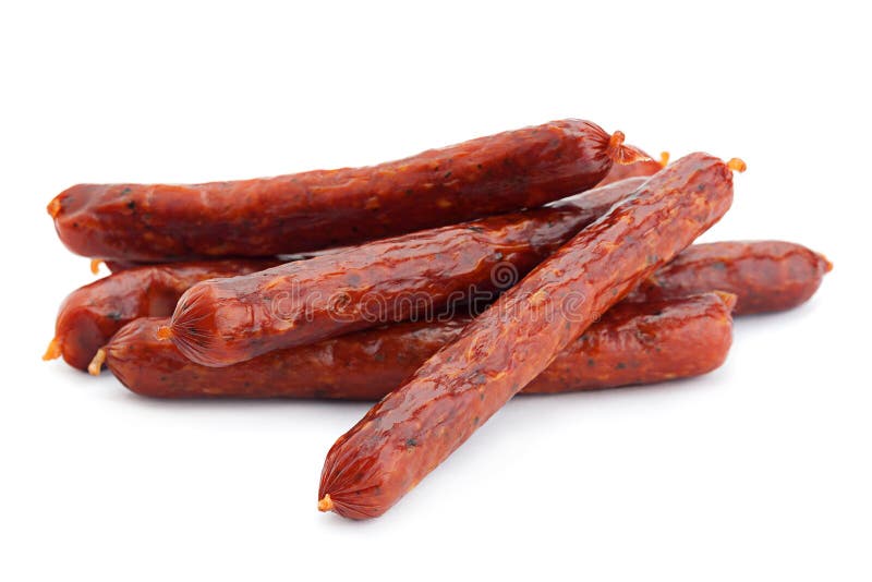 Small smoked sausage stock photo. Image of product, meal - 82806126