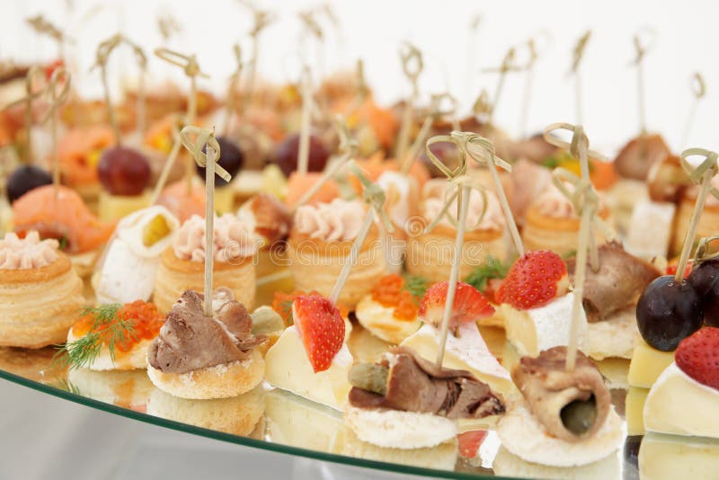 Small Snacks in Plate on Table Stock Image - Image of prepared, lunch ...