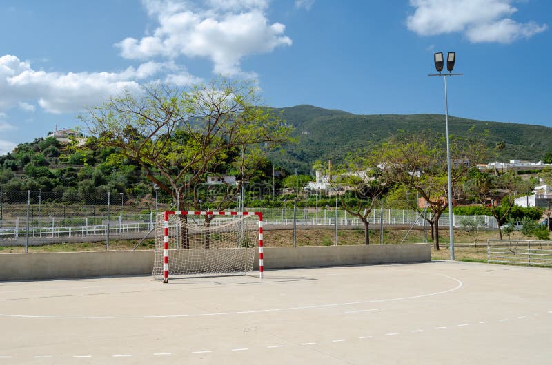 A small soccer field stock photo. Image of gate, small - 132129030
