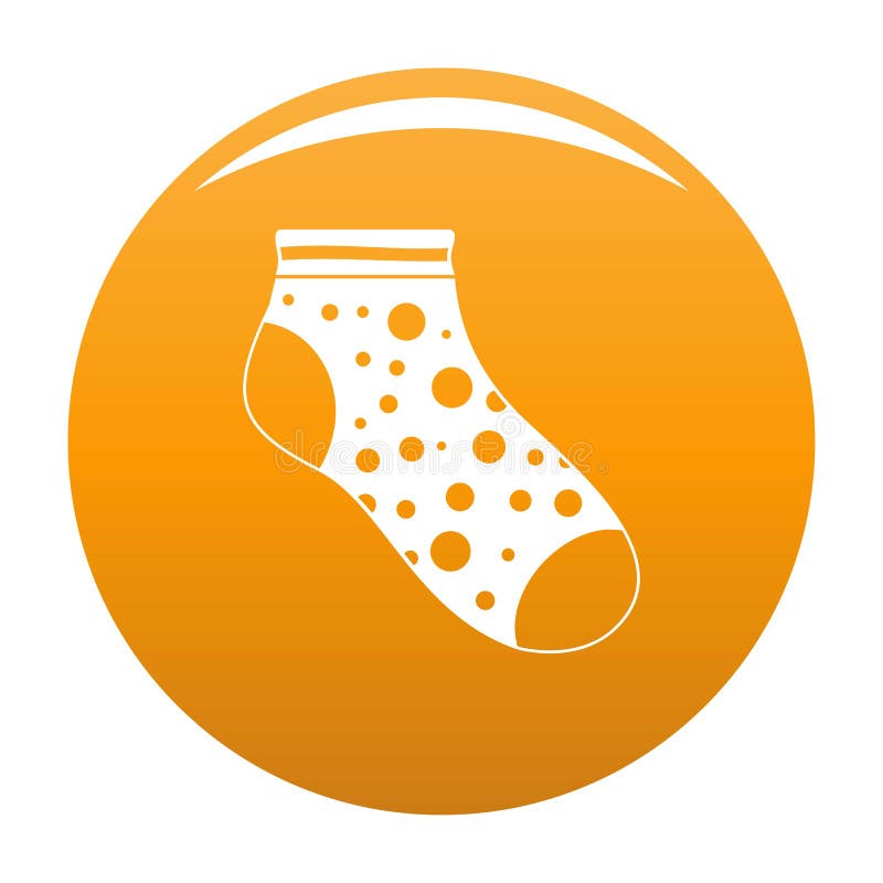Small Sock Icon Vector Orange Stock Vector - Illustration of sign ...