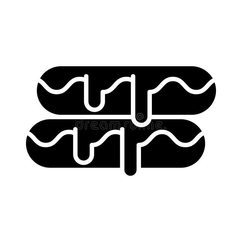 A Small, Soft, Log Shaped Pastry Filled with Chocolate, Modern Flat ...