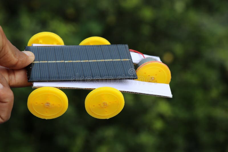 Small Solar Car Which Uses Small Solar Cell and Dc Motor for Its ...