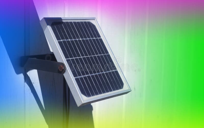 Small Solar Panel with Abstrct Colors Stock Photo - Image of ...