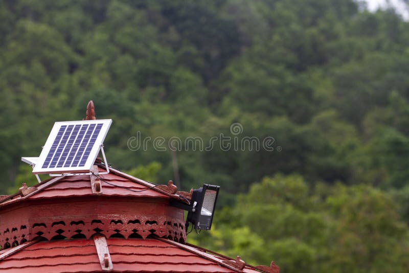 Small Solar Panels and Light Bulbs Stock Photo - Image of bright ...