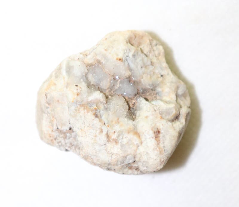 Rock, Whitish, Multicolored, Odd Shape, White Background Stock Photo ...