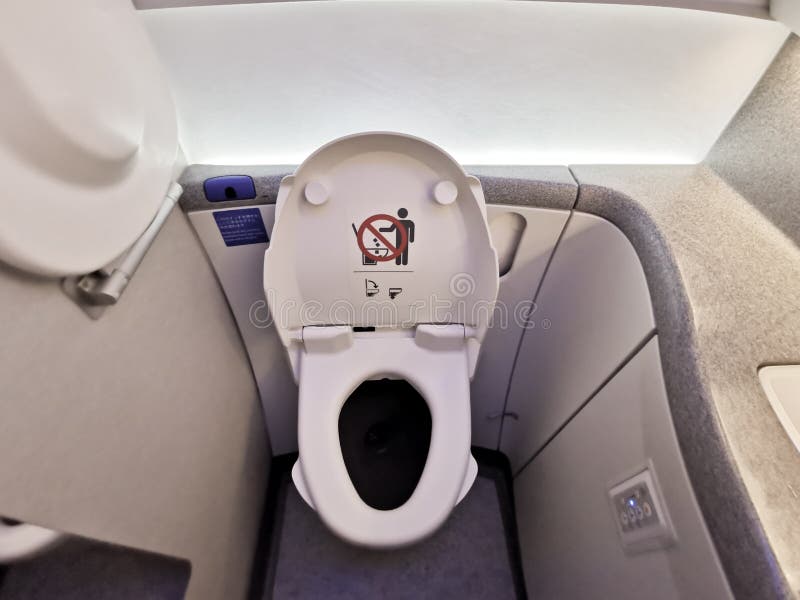 Inside Airplane lavatory . stock image. Image of lavatory - 168021771