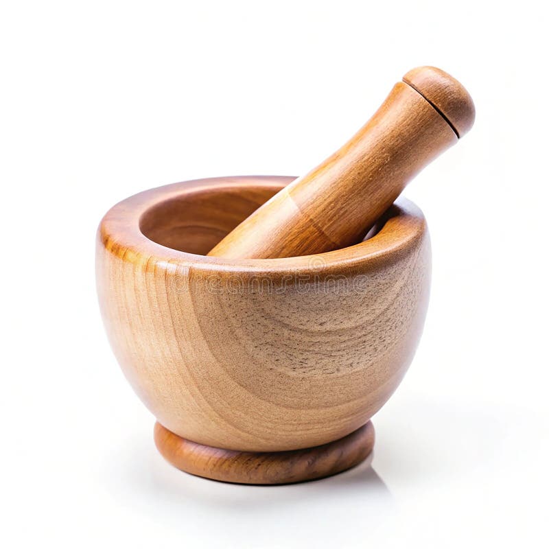 Small Spice Mortar and Pestle on White Background Stock Illustration ...