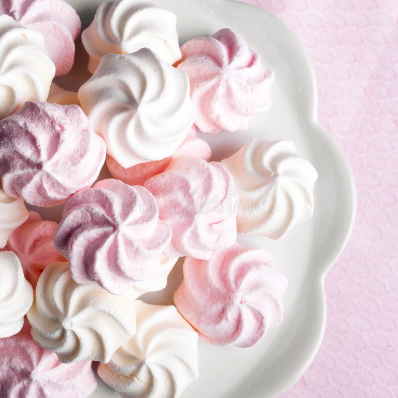 Small spiral meringues stock image. Image of delicious - 83210415