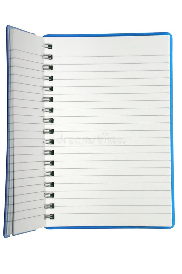 Opened Spiral Notebook. stock image. Image of book, note - 1737401