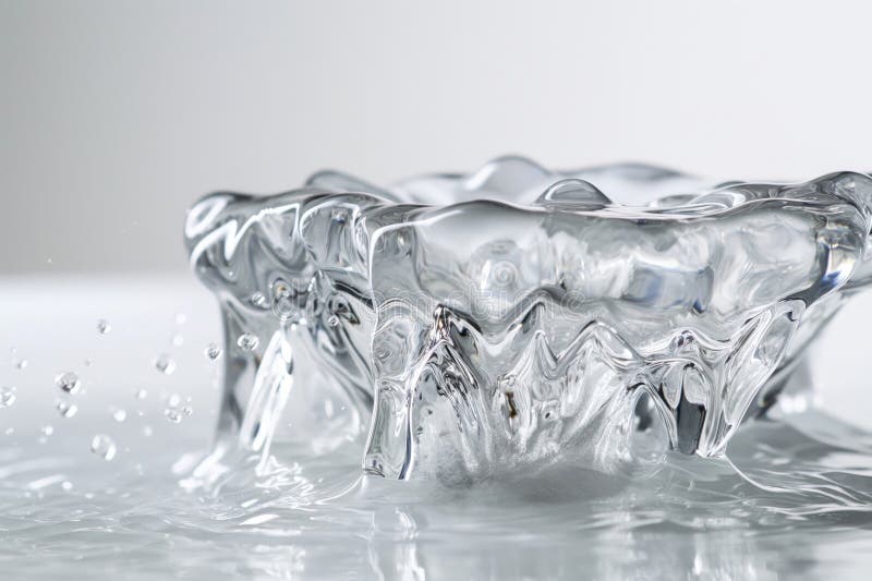 A Small Splash of Water on a White Surface Stock Image - Image of ...