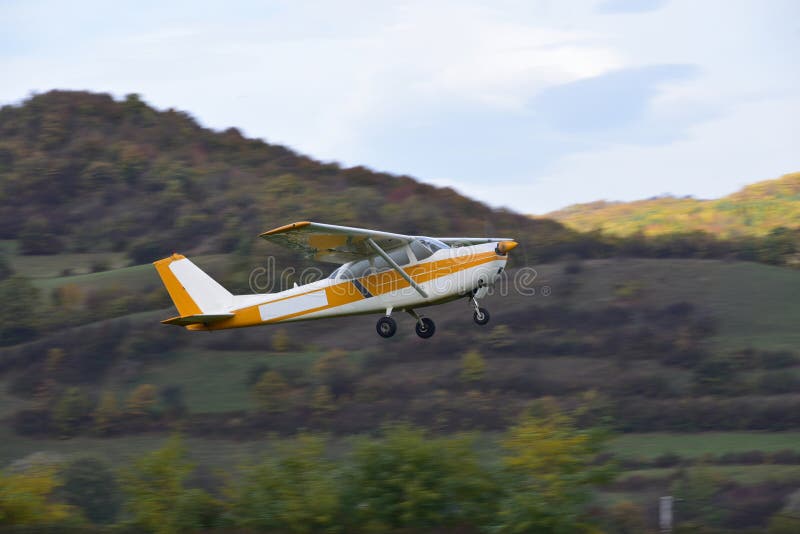 A Small Sports Single-engine Plane is Flying Editorial Stock Photo ...