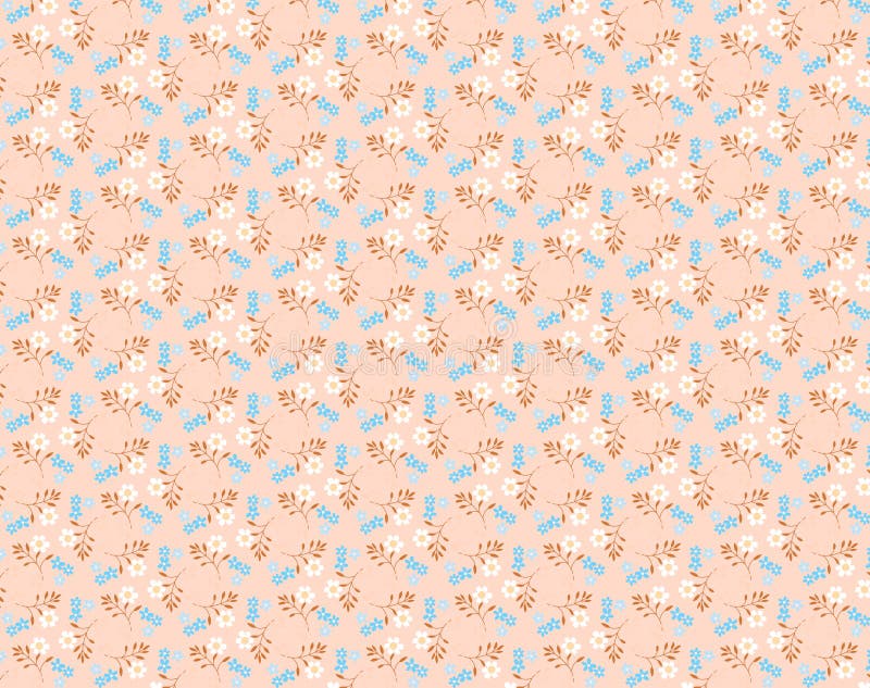 Small Spring Delicate Flowers on a Light Background Quilting Patchwork ...