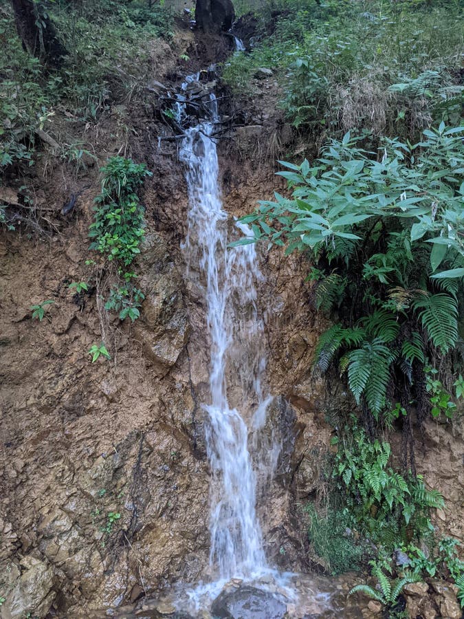Small Spring of Water Falling from the Hill 2 Stock Photo - Image of ...