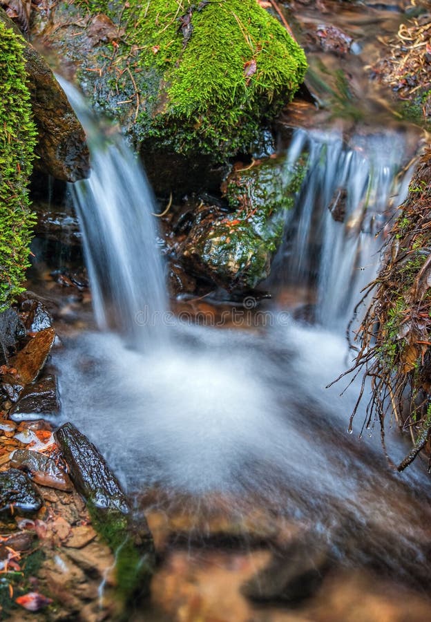 Small spring waterfall stock photo. Image of park, creek - 38257268