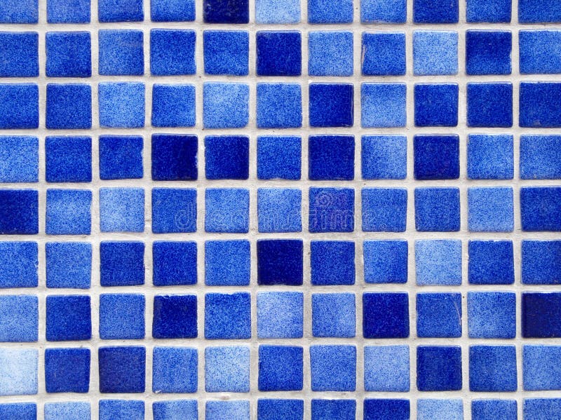 Small Square Blue Tiles Background. Stock Image - Image of surface ...