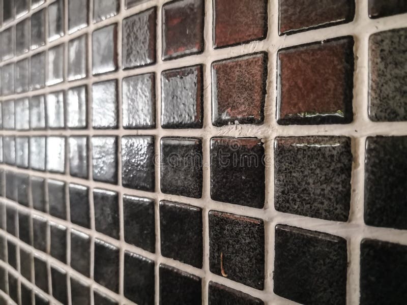 Mosaic Square Tile wall. stock photo. Image of kitchen - 113510646