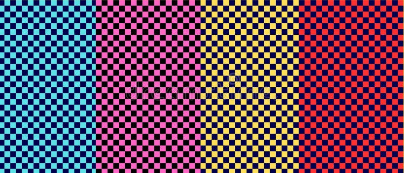 Small Square and Checks Pattern in Form Different Colour Background ...