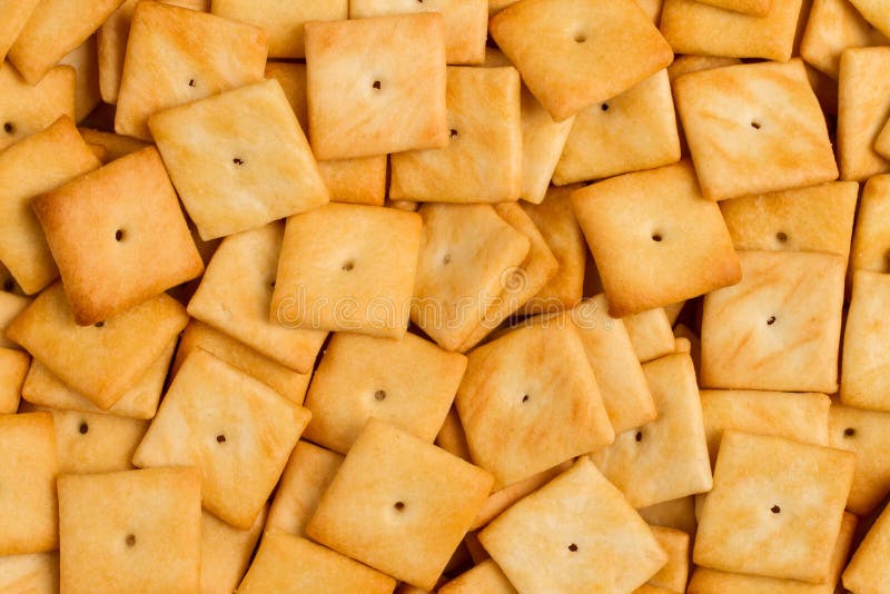 Small Square Cookie Crackers. Stock Image - Image of small, bakery ...