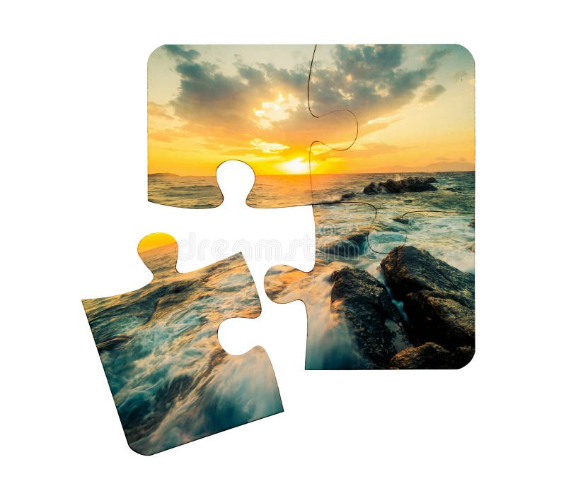 Small square jigsaw puzzle stock photo. Image of creative - 195476466