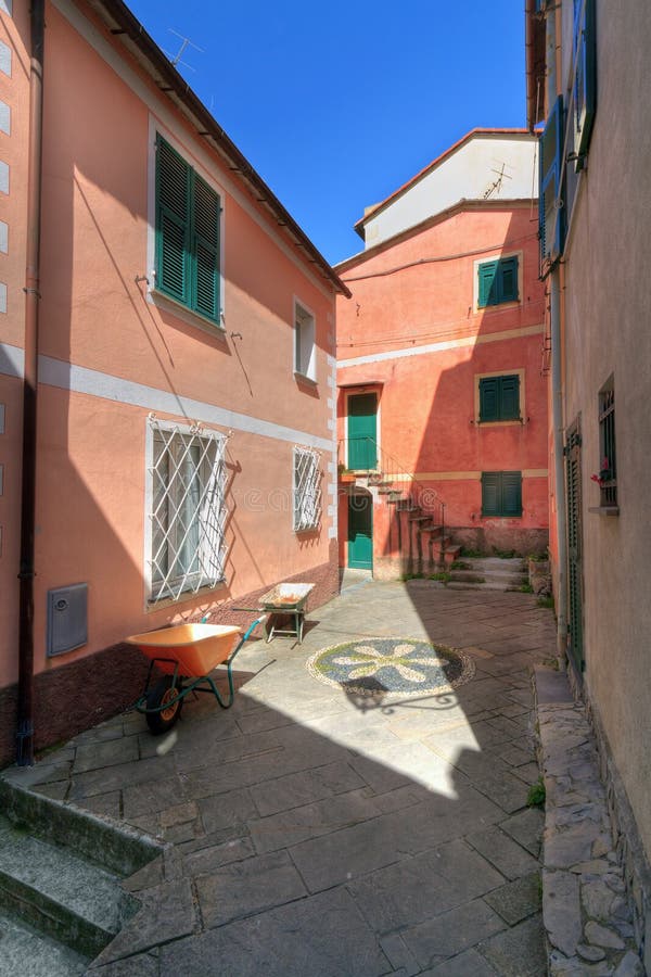 Small Square in San Rocco, Italy Stock Image - Image of colorful ...