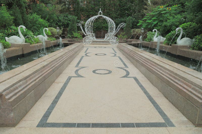 Small Square with Spring at Wan Chai Stock Image - Image of tile, city ...