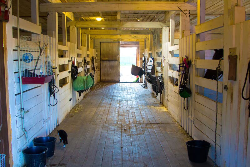 Small Stable with Wooden Corrals Stock Image - Image of rural, stable ...